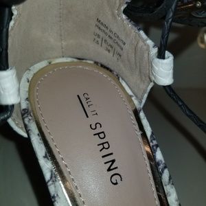Call It Spring | Shoes | Snake Print Strappy Heels | Poshmark